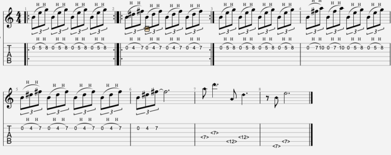 5 Guitar Tapping Exercises For Beginners With Tab