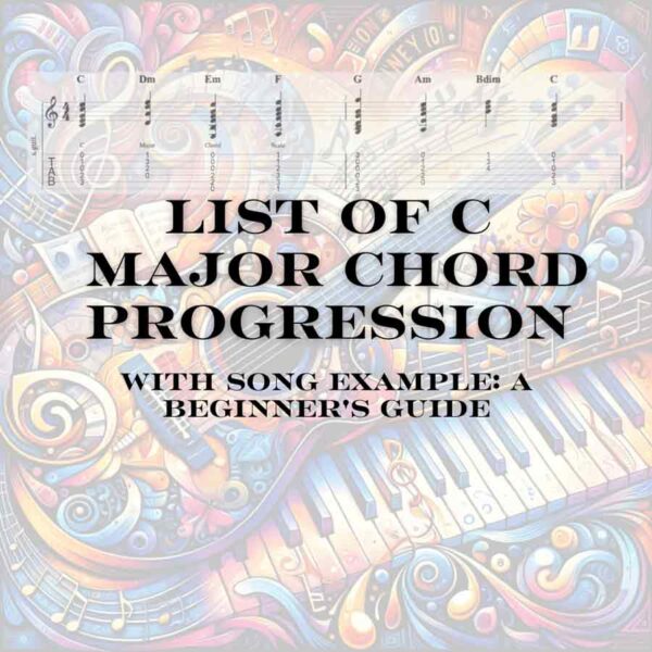 List of C Major Chord Progression with Song Example: A Beginner's Guide