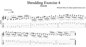 5 Guitar Shredding Exercises with Tabs