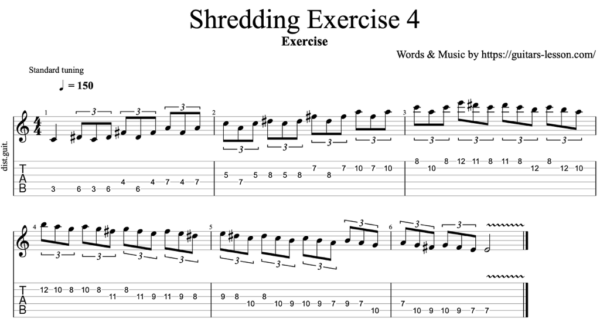5 Guitar Shredding Exercises with Tabs