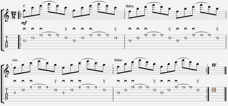 5 Absolutely Basic Sweep Picking Arpeggios Exercises With Tab