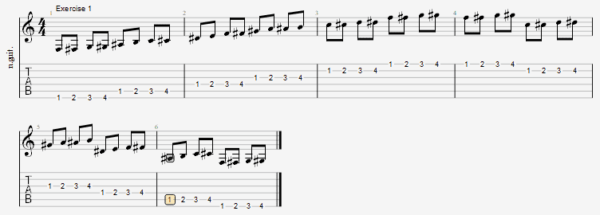First Guitar Lesson - 10 Fingering Pattern With Tabs