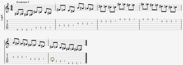 First Guitar Lesson - 10 Fingering Pattern With Tabs