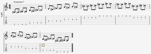 First Guitar Lesson - 10 Fingering Pattern With Tabs