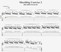 10 Shredding Exercise with Guitar Tab