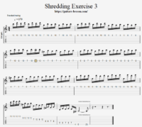 10 Shredding Exercise with Guitar Tab