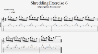 10 Shredding Exercise with Guitar Tab