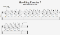 10 Shredding Exercise with Guitar Tab