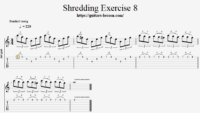 10 Shredding Exercise with Guitar Tab