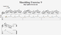 10 Shredding Exercise with Guitar Tab