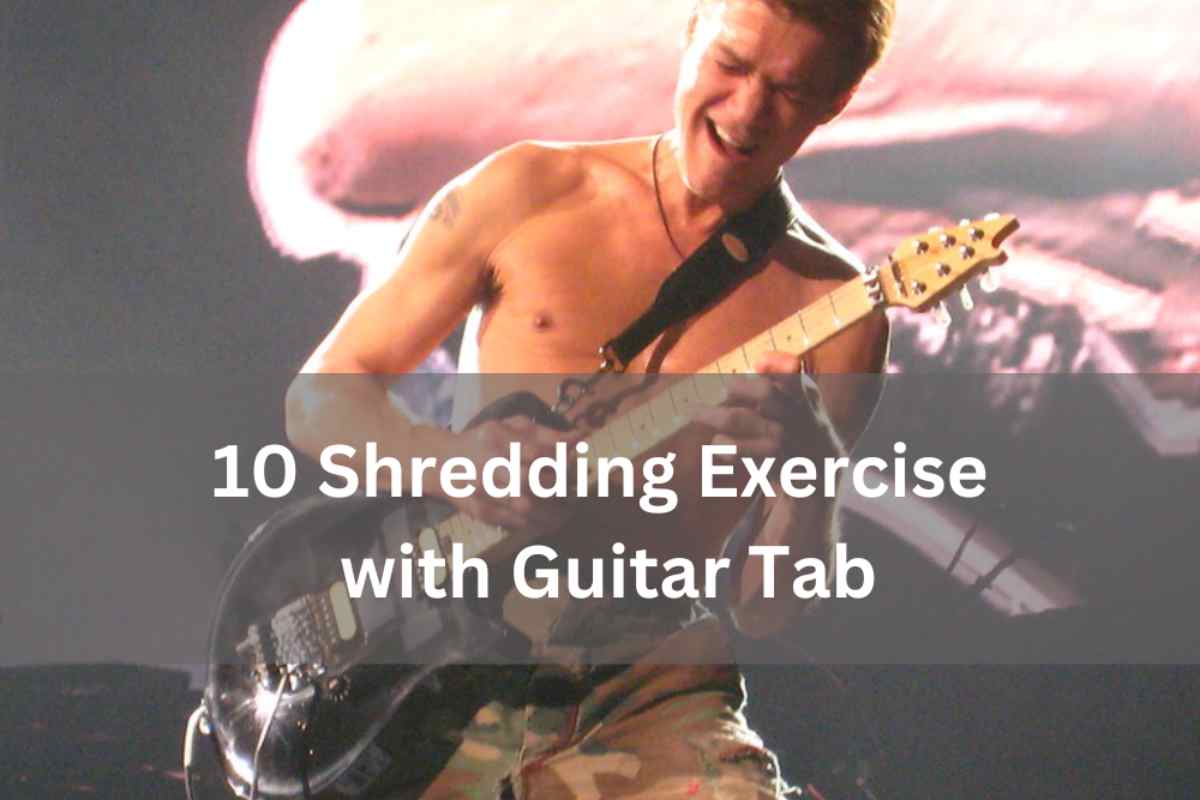 10 Shredding Exercise with Guitar Tab